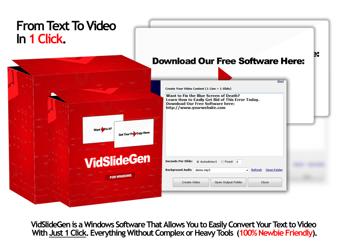 VidSlideGen Software Giveaway Rights
